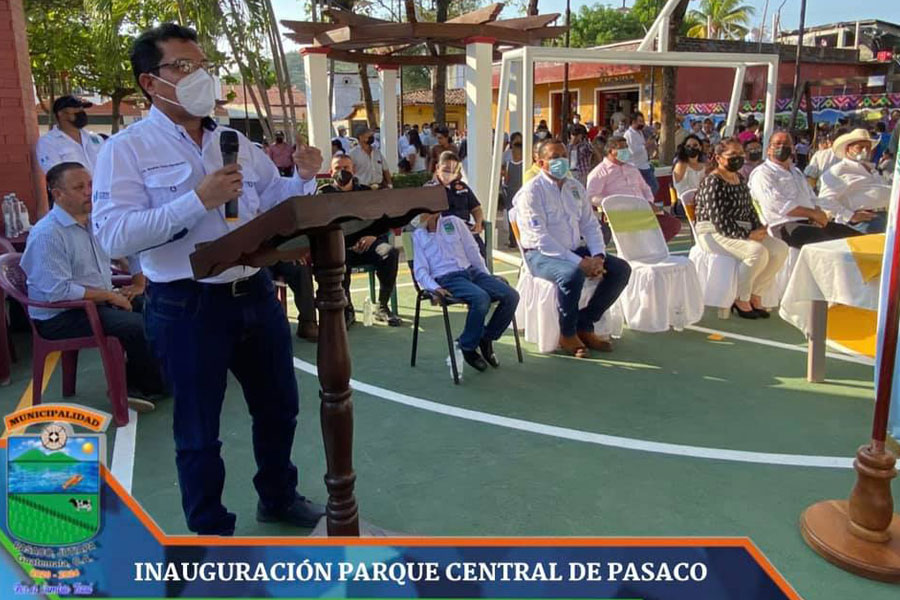 Inauguración del parque central de Pasaco – Municipalidad de Pasaco