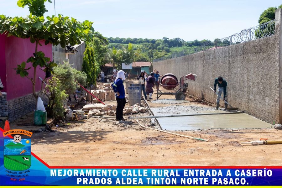 Municipalidad de Pasaco inicia pavimentación de calle en Caserío Prados ...