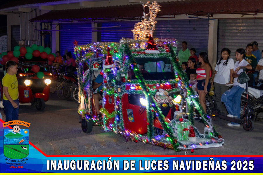 Municipalidad de Pasaco inaugura oficialmente las luces navideñas ...